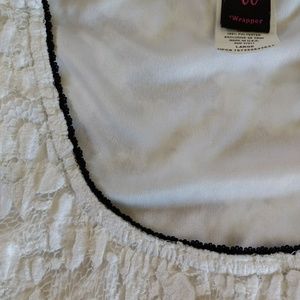 Wrapper | Tops | Wrapper White Lace Top | Poshmark